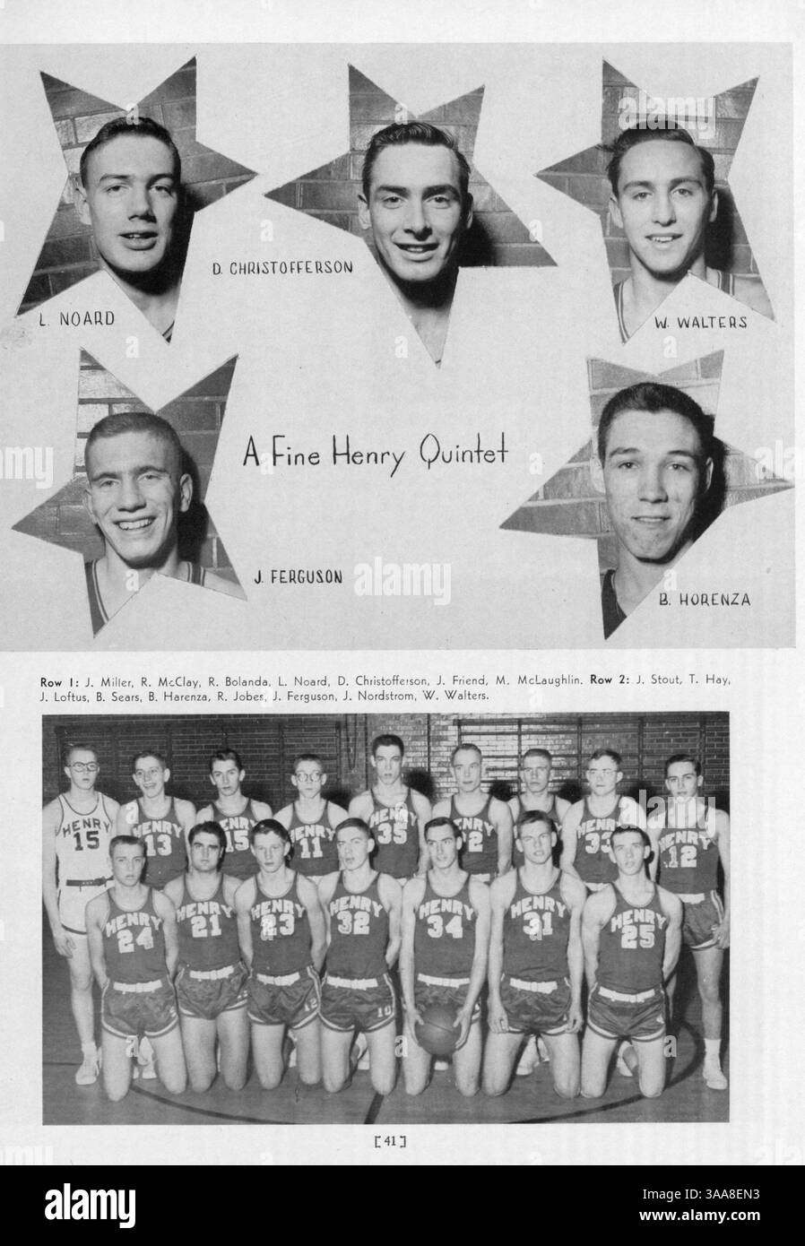 The 1955 patrick henry high school yearbook hi-res stock photography ...