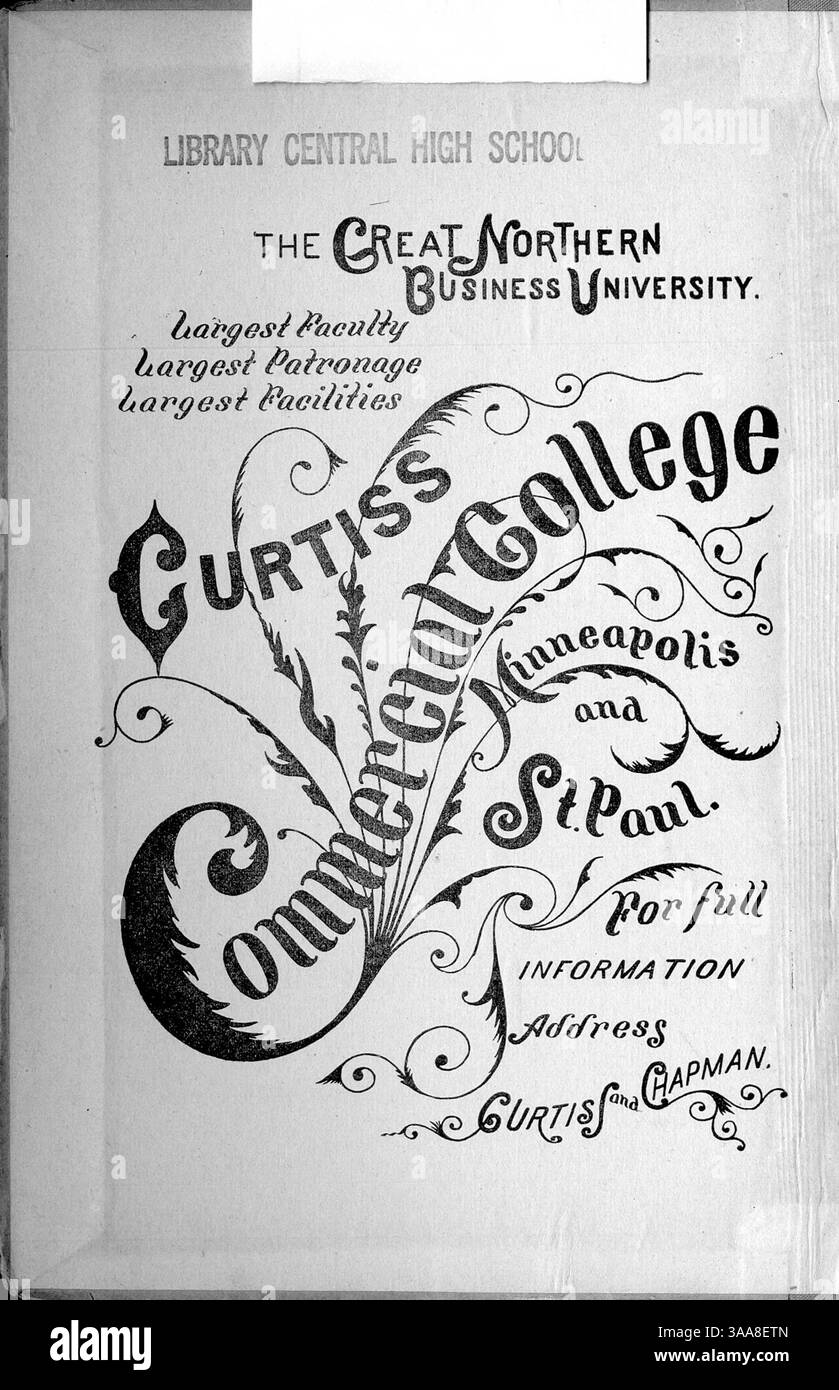 The 1892 central high school yearbook showcases the 1891 1892 ac hi-res ...