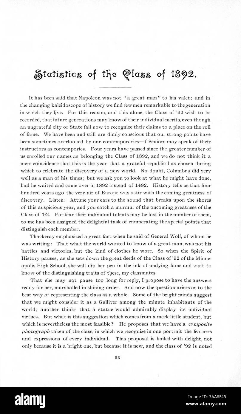 This yearbook from 1892 documents the Central High School year of 1891 ...