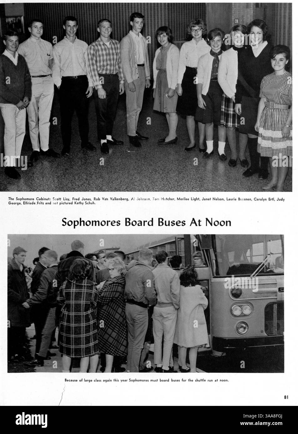The Robbinsdale High School Yearbook 1964, 'The Robin,' features key ...