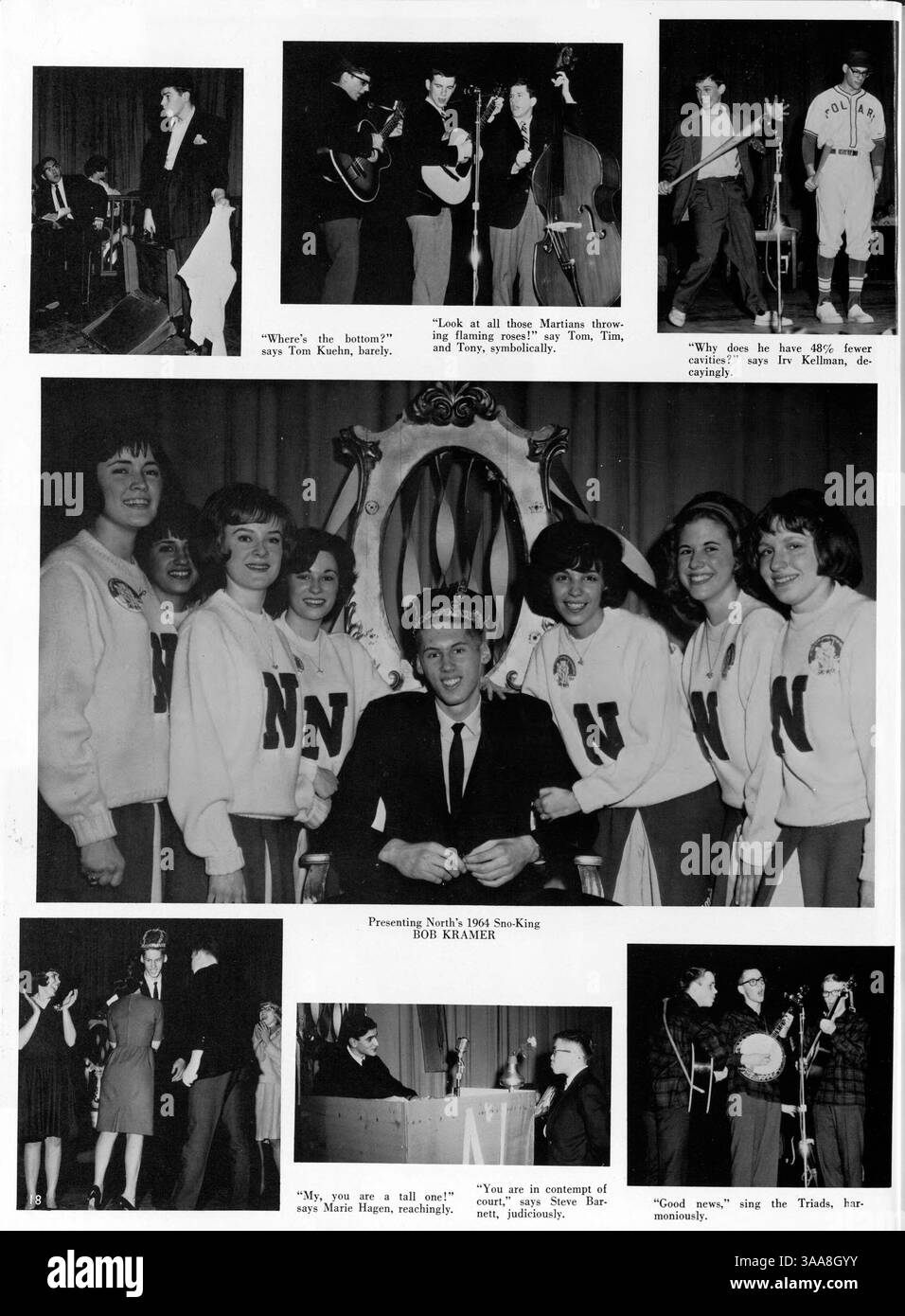 The 1964 Polaris Yearbook from North High School reflects student ...