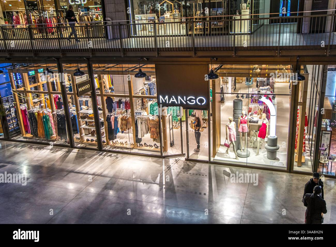 London, UK- August 6, 2023: A Mango store at the Battersea shopping ...