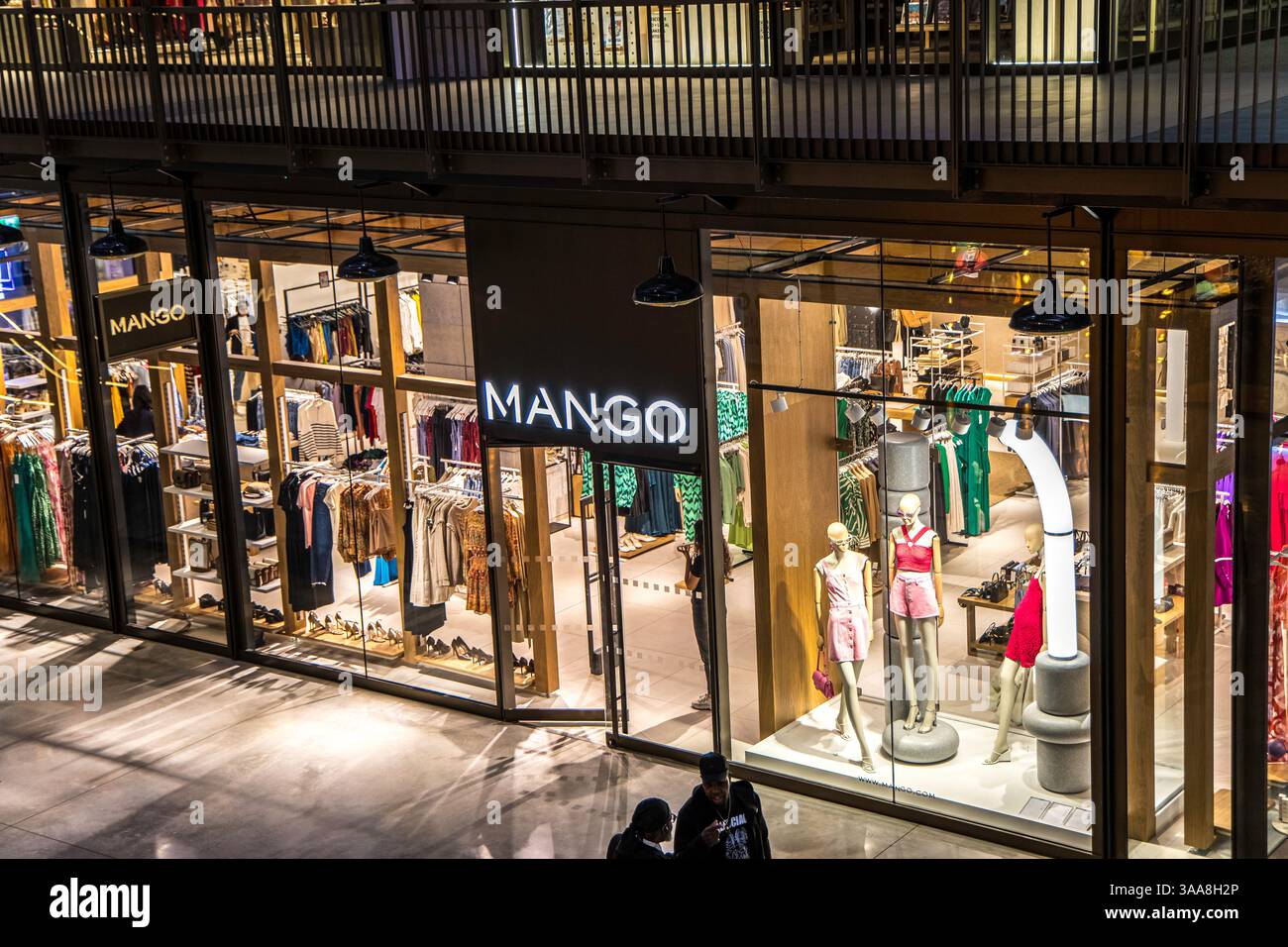 London, UK- August 6, 2023: A Mango store at the Battersea shopping ...