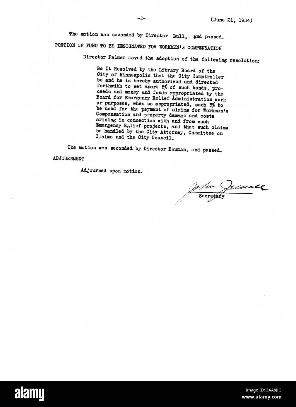 The 1934 meeting minutes of the Minneapolis Public Library Board ...