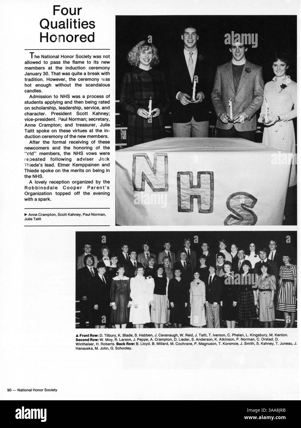The 1984 edition of Cooper High School's yearbook, Talons, documents ...