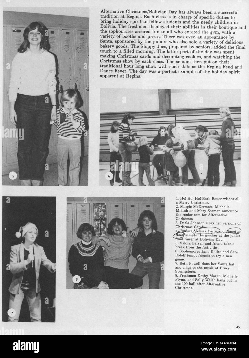 The 1981 Regina High School yearbook captures important school events ...