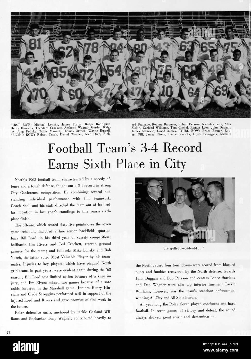 This 1964 polaris yearbook captures the key events hi-res stock ...