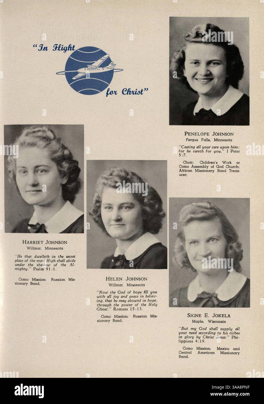 This 1945 yearbook from North Central Bible Institute records the ...