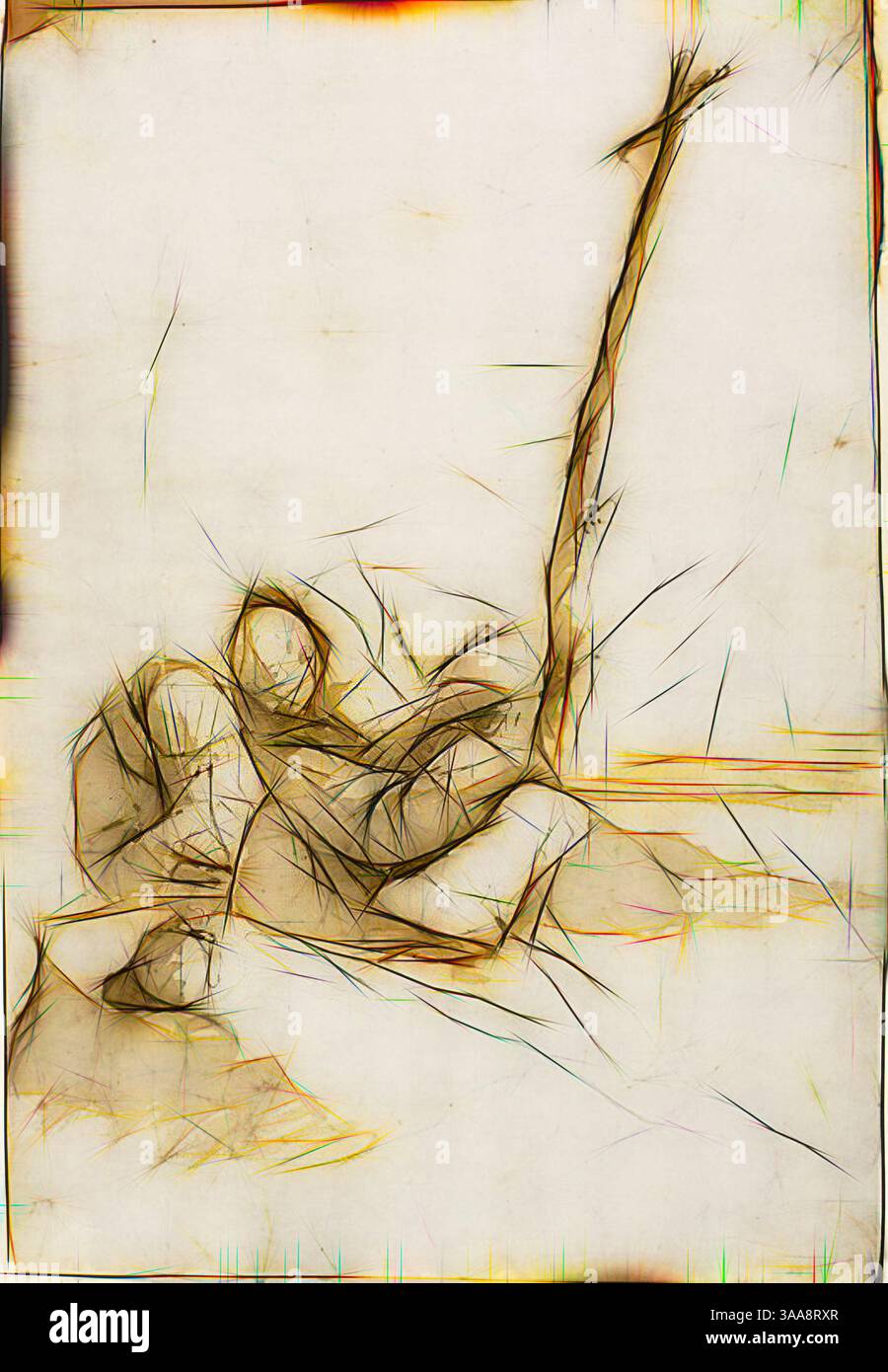 Stylized illustration of two figures reclining hi-res stock photography ...
