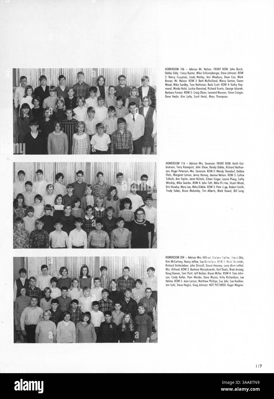 The 1967 southwest high yearbook documents student life hi-res stock ...