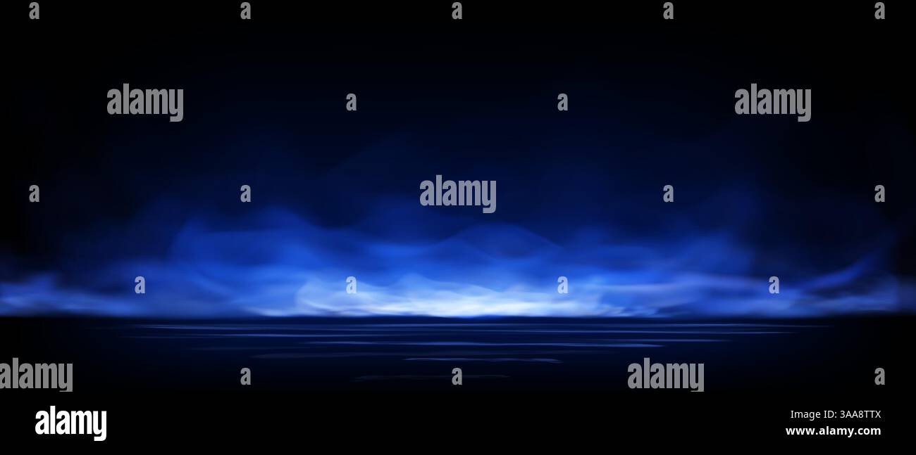 Blue fog or smoke with transparent background. Dramatic smog cloud on ...