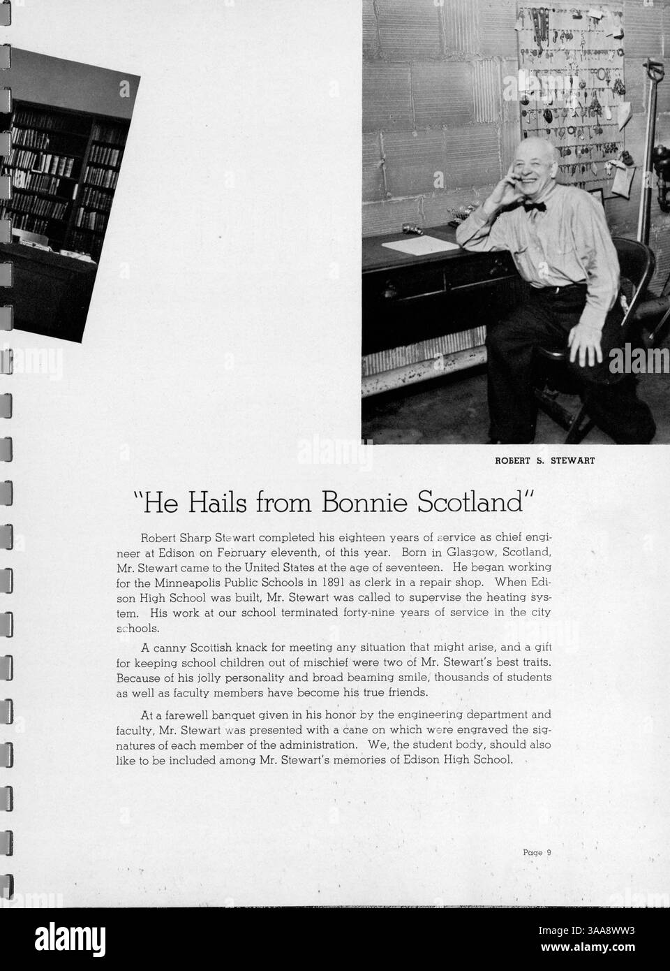 The 1941 'Wizard' yearbook from Edison High School documents the school ...