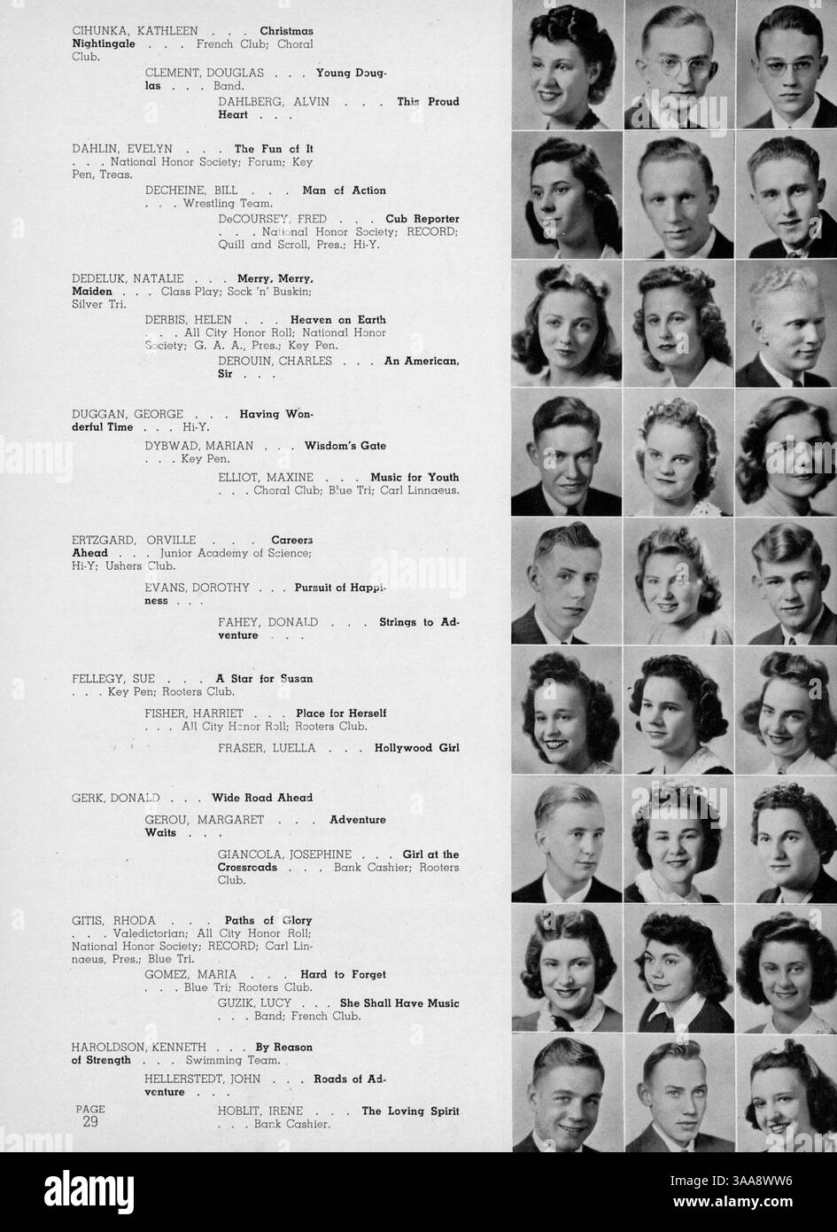 The 1941 'Wizard' yearbook from Edison High School captures key events ...
