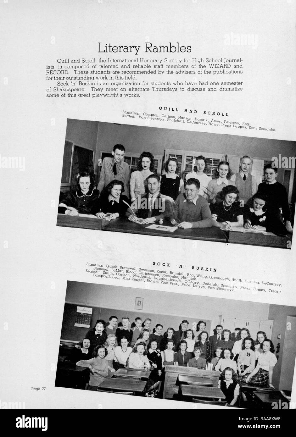 The 1941 'Wizard' yearbook from Edison High School highlights school ...