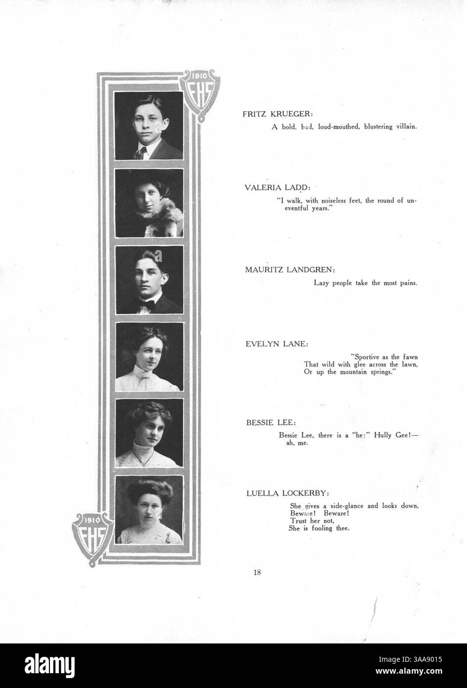 The 'Cardinal' yearbook from East High School in 1910 captures ...