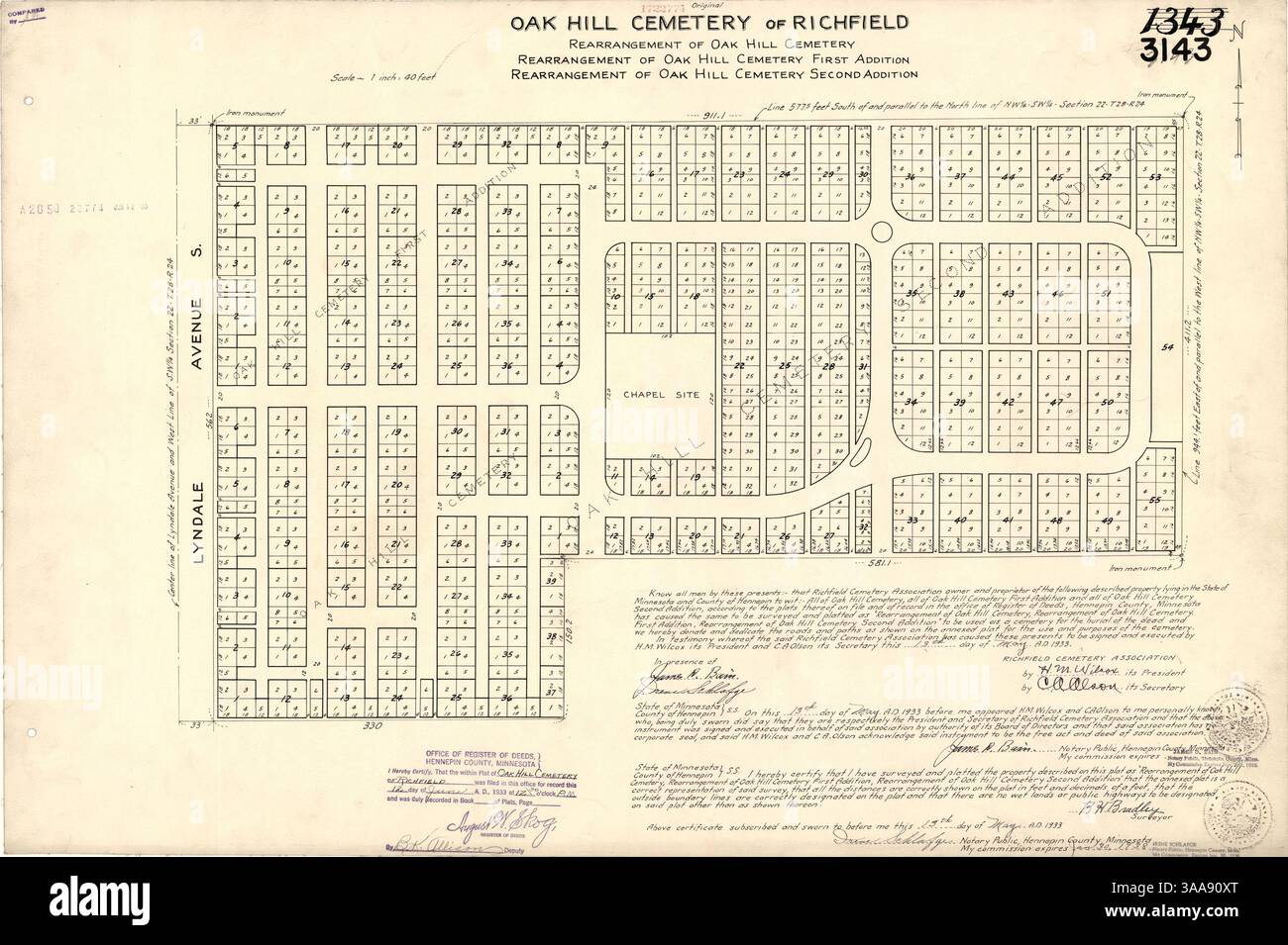 Oak Hill Cemetery in Richfield, Minnesota, serves as a historic burial ...