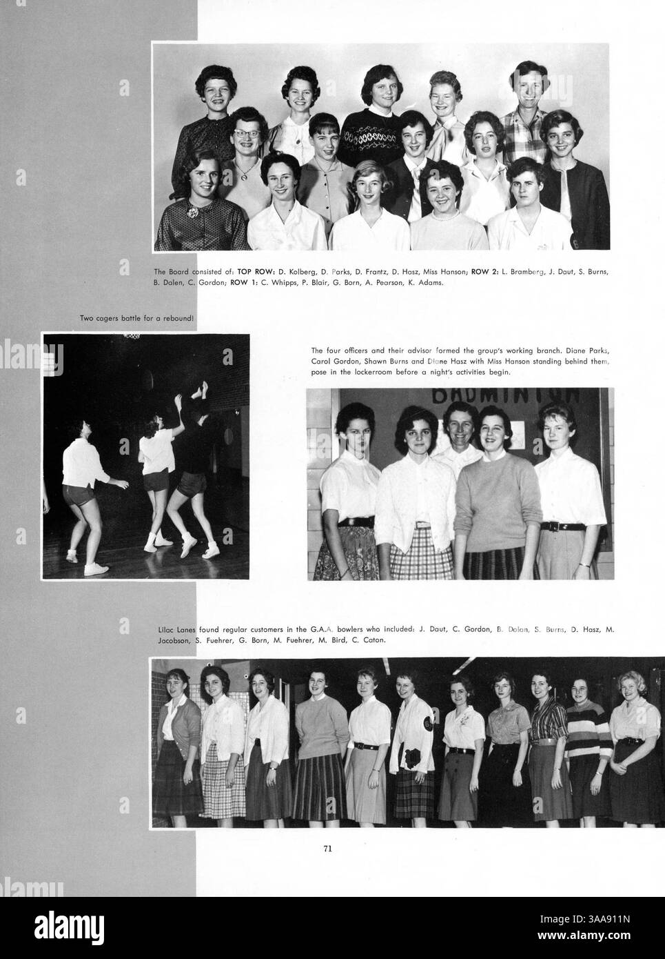 The 1961 'Echowan' yearbook documents the school year's student body ...