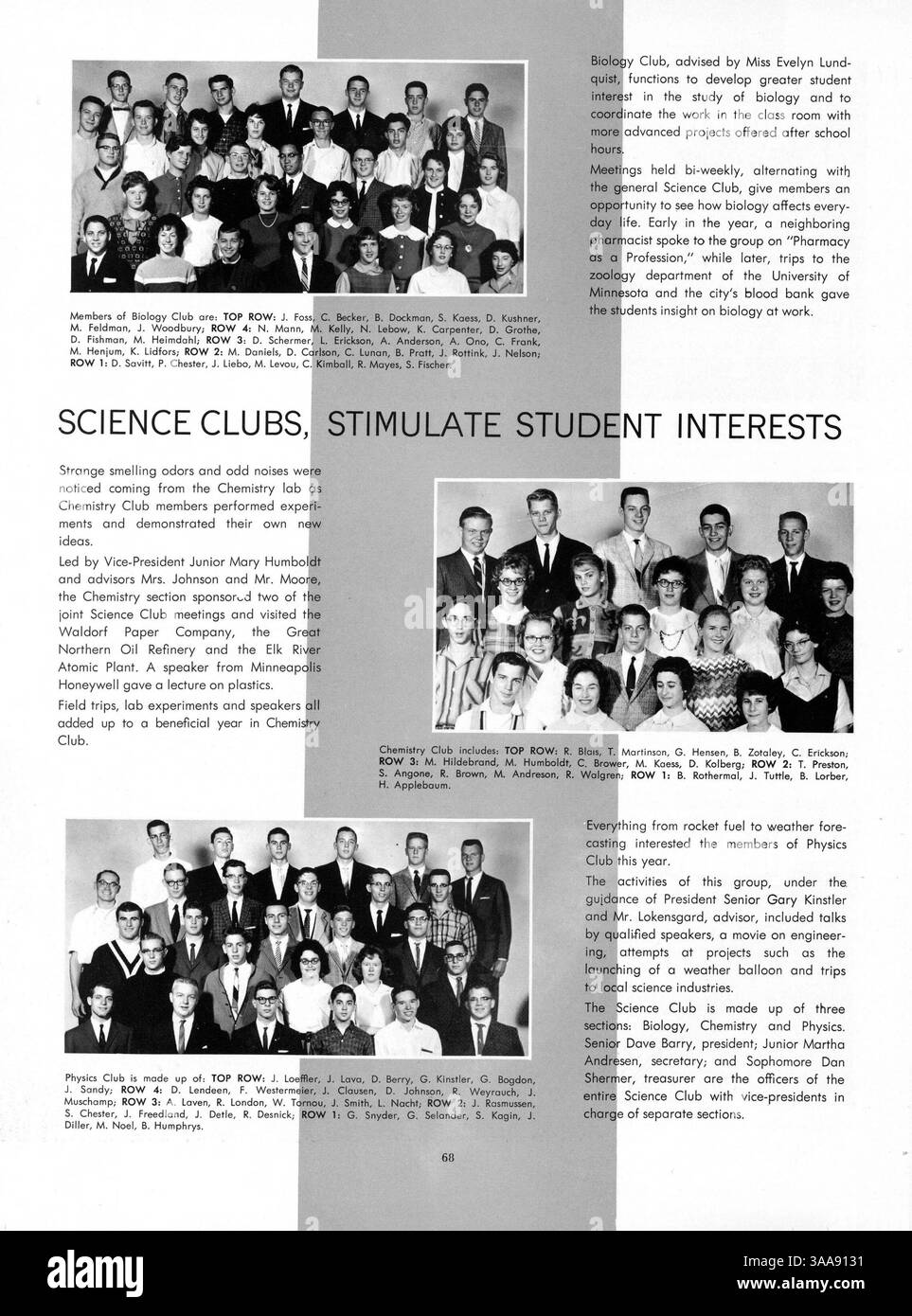 This 1961 'Echowan' yearbook features student and faculty portraits ...