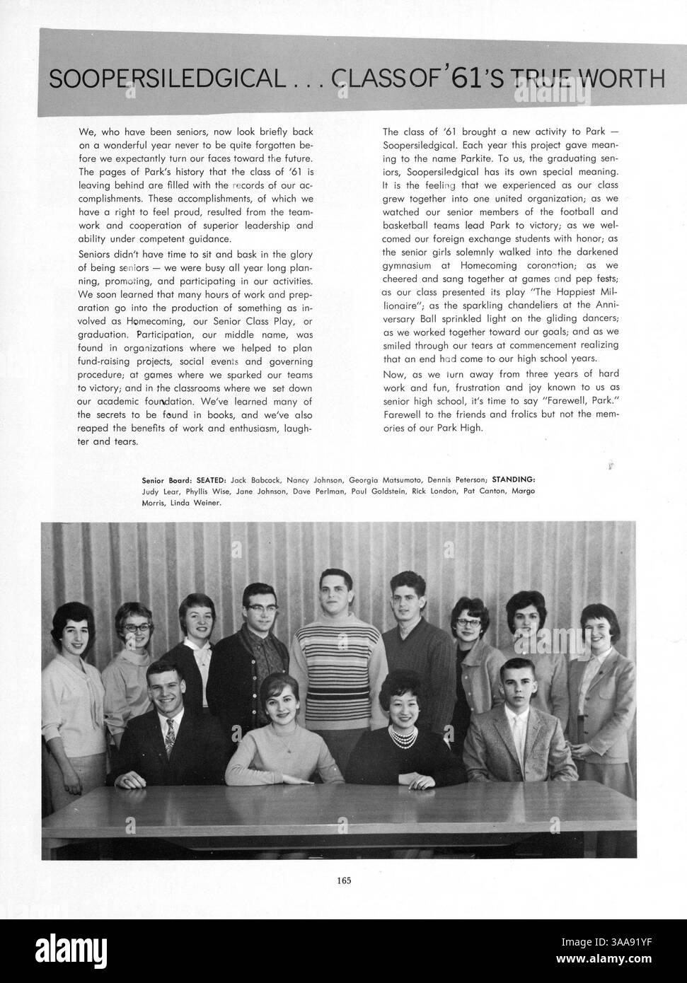 The 1961 'Echowan' yearbook documents the school year at St. Louis Park ...
