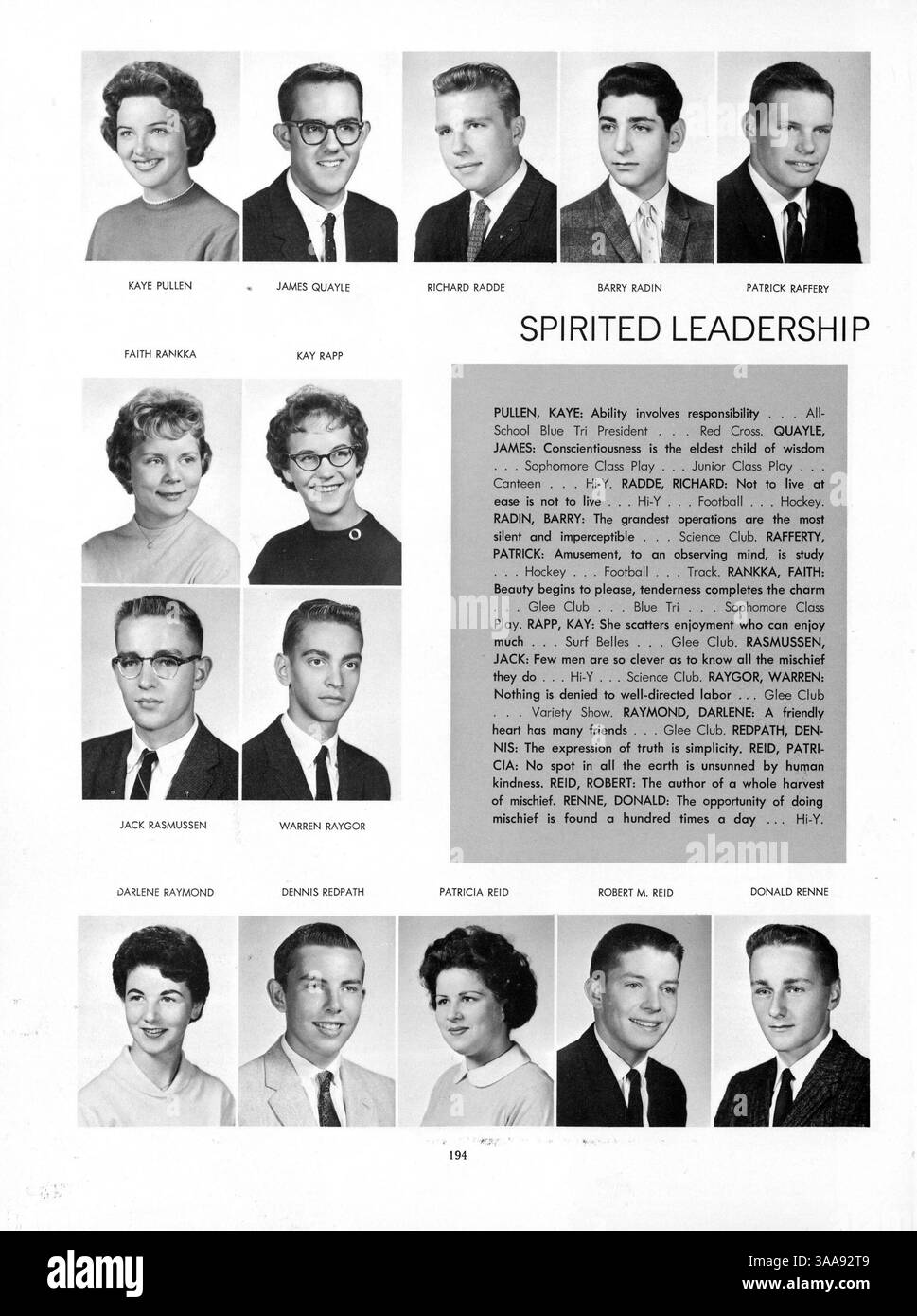 The 1961 yearbook of st louis park high school hi-res stock photography ...