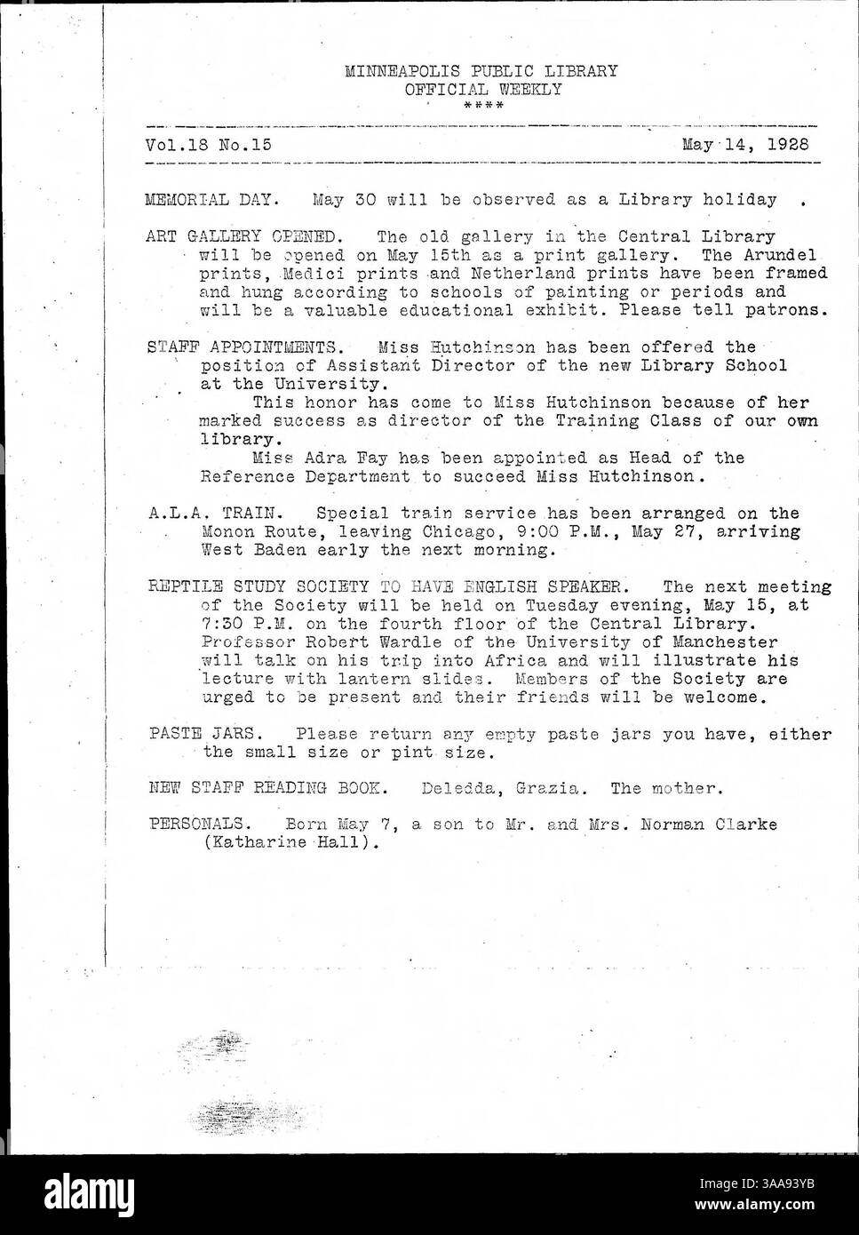 This Minneapolis Public Library Official Bulletin from 1928 offers ...