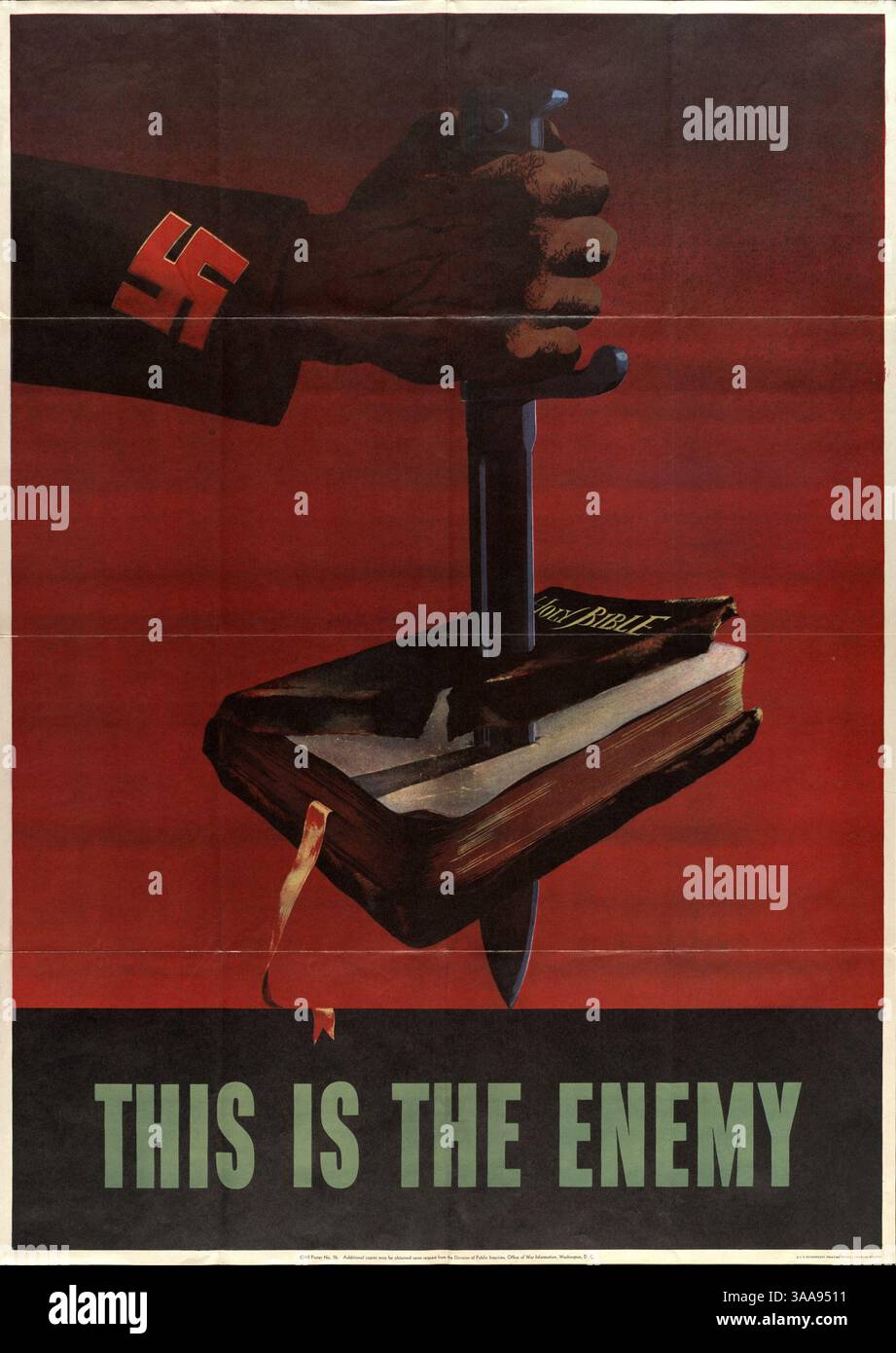 A 1943 Office of War Information poster, titled 'This is the Enemy ...