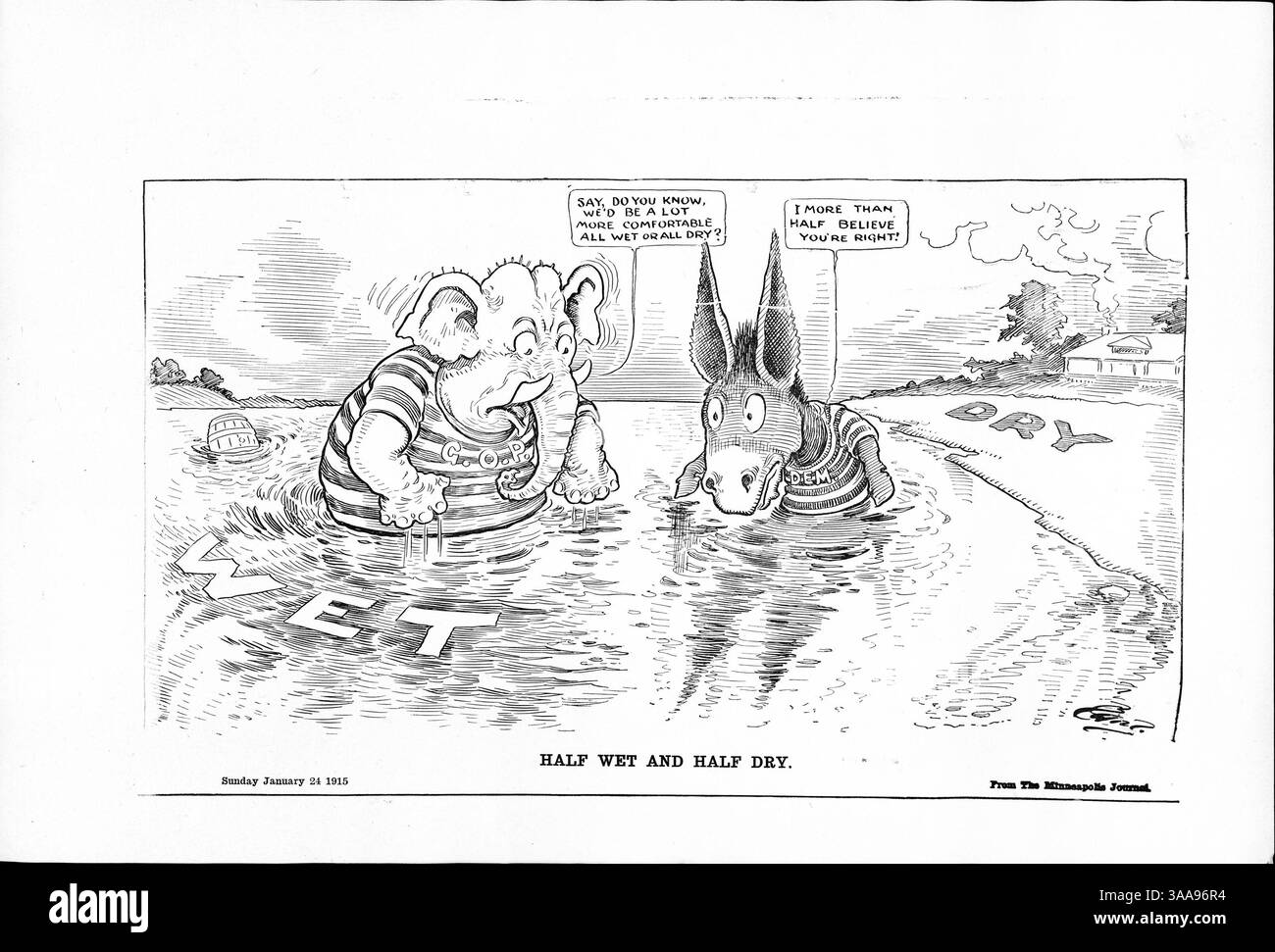 Prohibition cartoon 1920s Black and White Stock Photos & Images - Alamy