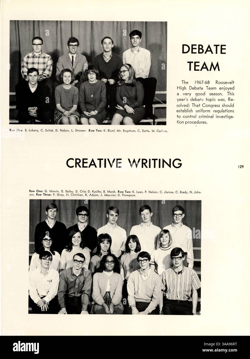 The Roosevelt High School 1968 yearbook documents student engagement in ...