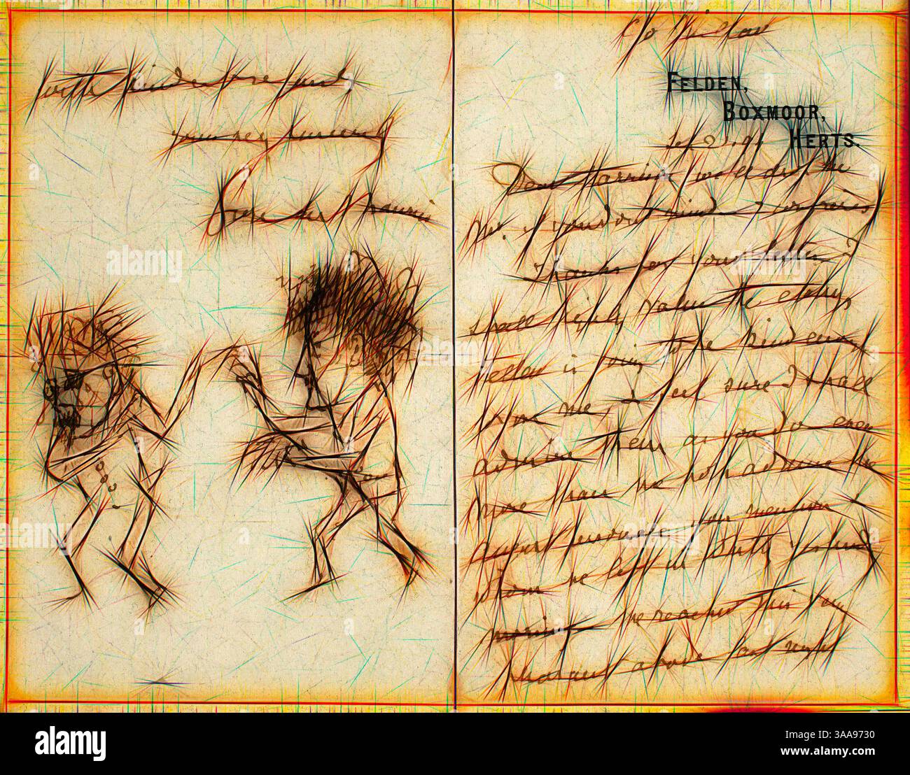 Scene depicts two abstract figures hi-res stock photography and images ...