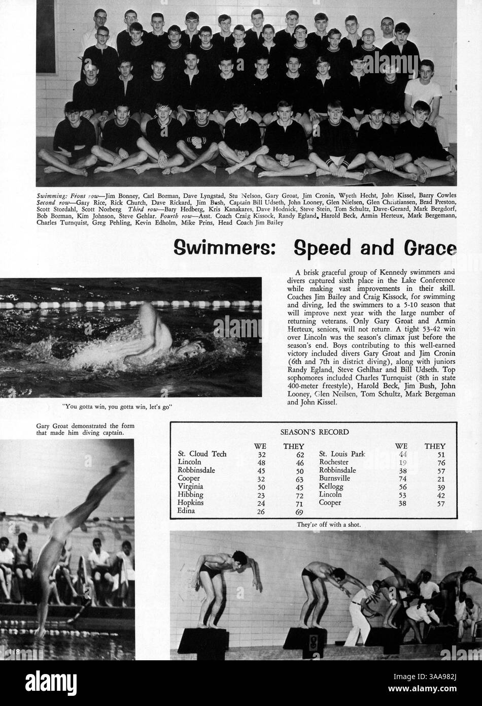 The 1966 Kennedy High School yearbook includes profiles of students ...