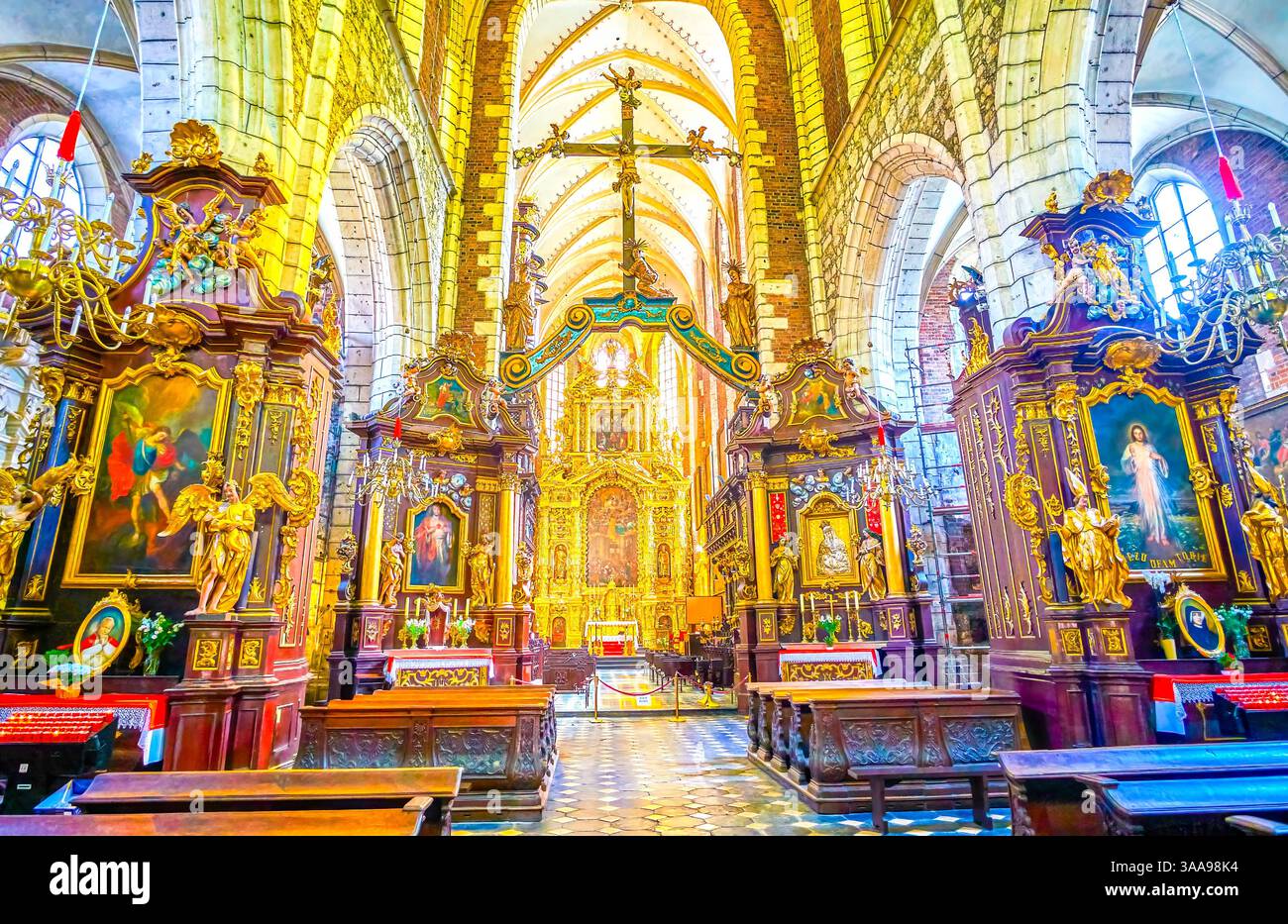 KRAKOW, POLAND - JUNE 21, 2018: The unique prayer hall of Corpus ...