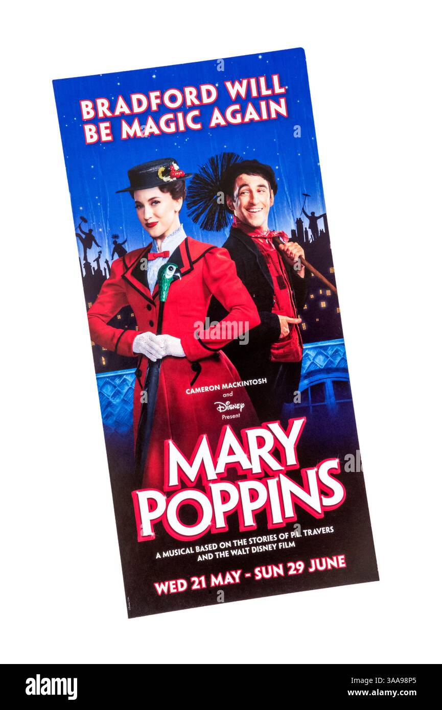 Flyer for the 2024 - 2025 touring production of Mary Poppins at the ...