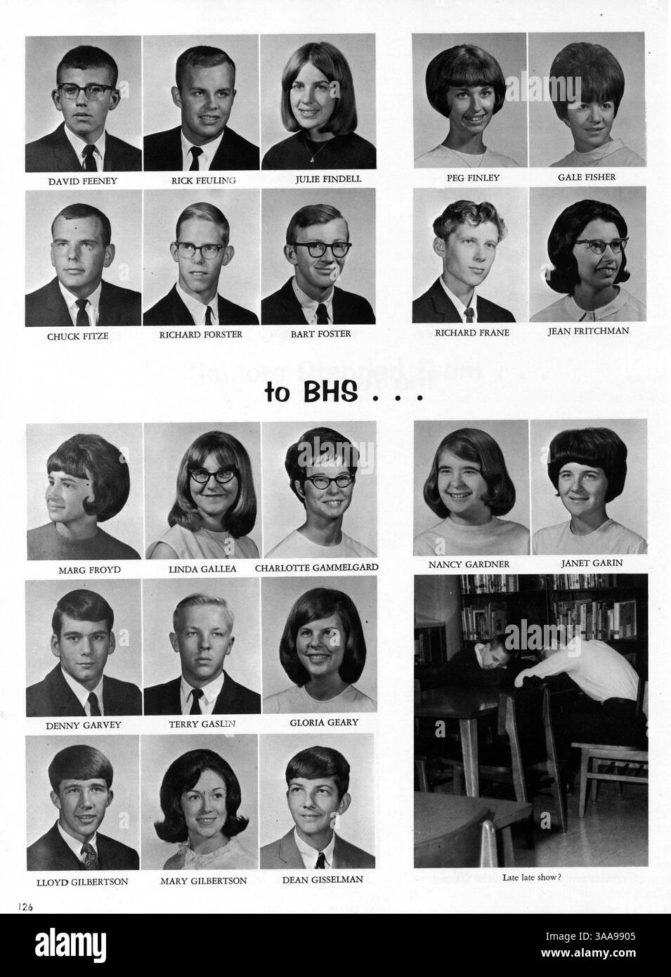 The 1966 kennedy high yearbook documents the students hi-res stock ...