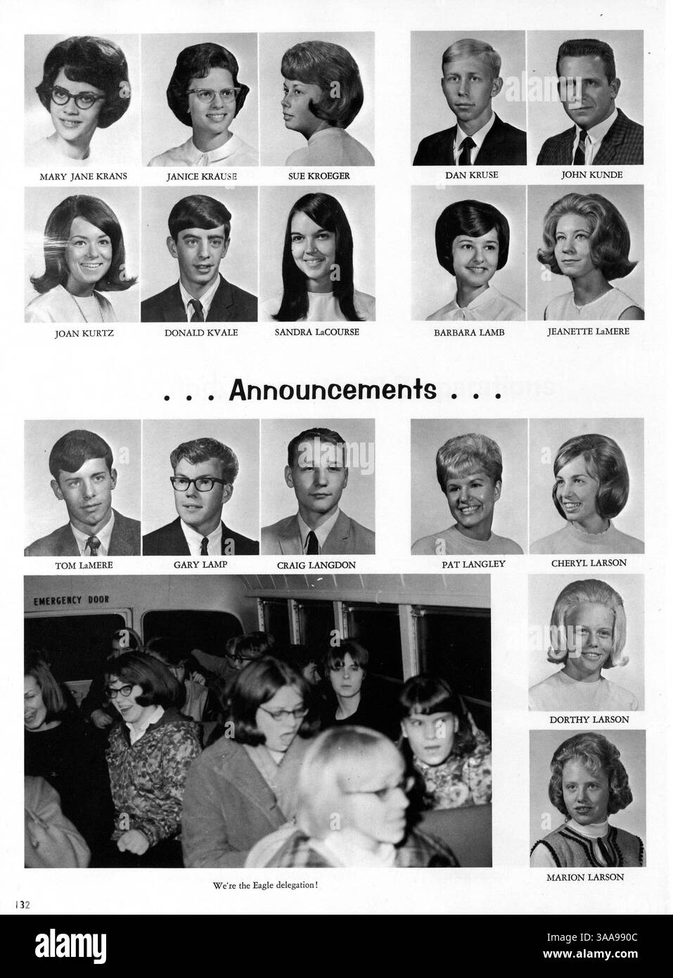 The 1966 kennedy high yearbook highlights the events hi-res stock ...