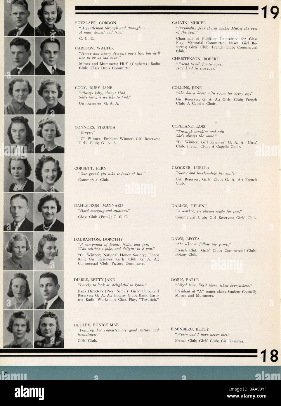 The 1939 Central High School yearbook captures student life, faculty ...