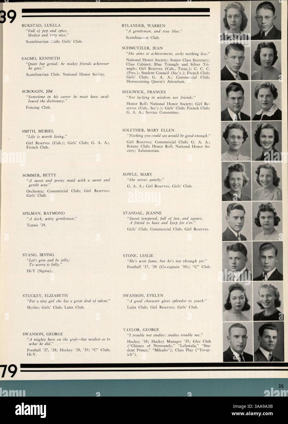 Other significant events from the 1938 1939 school year hi-res stock photography and images - Alamy