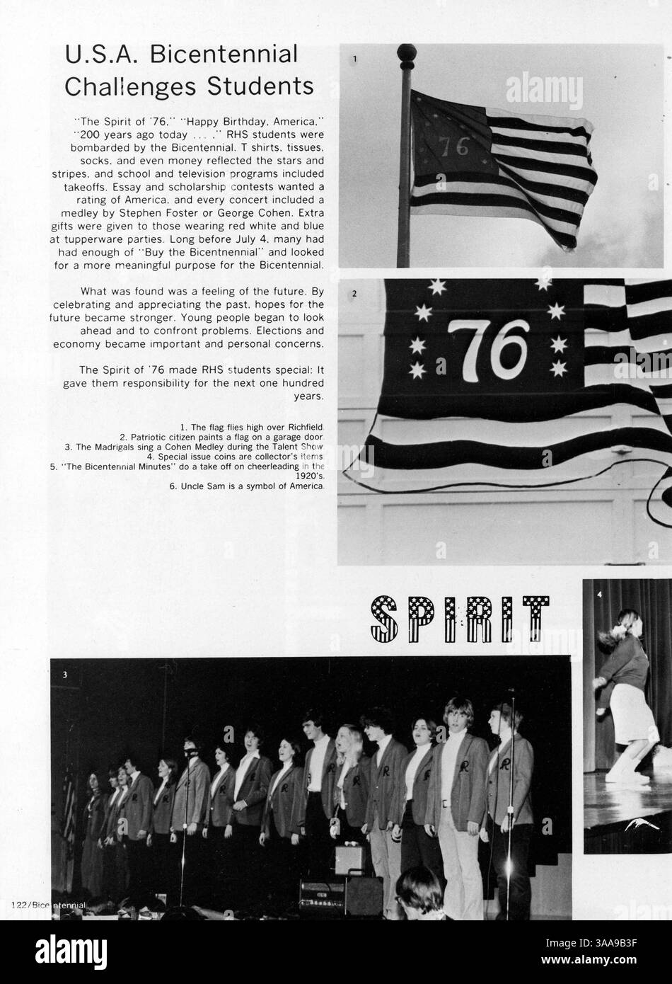 The 1976 'Seventy Six Aurean' yearbook from Richfield High School ...