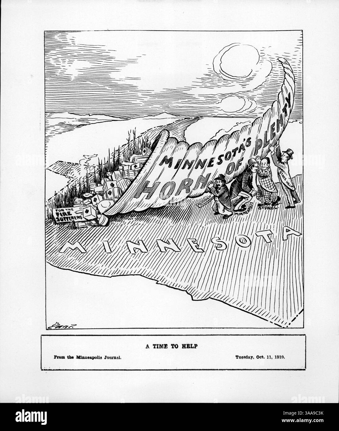 The 'A Time To Help' cartoon shows four figures representing different ...