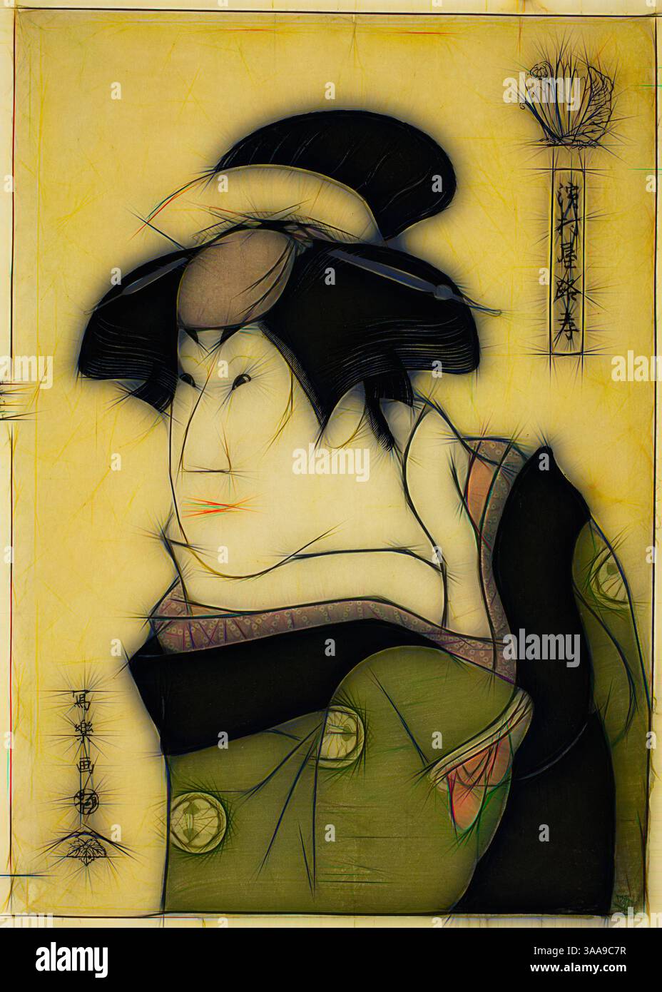 A traditional figure dressed in vibrant, ornate clothing, exuding an ...