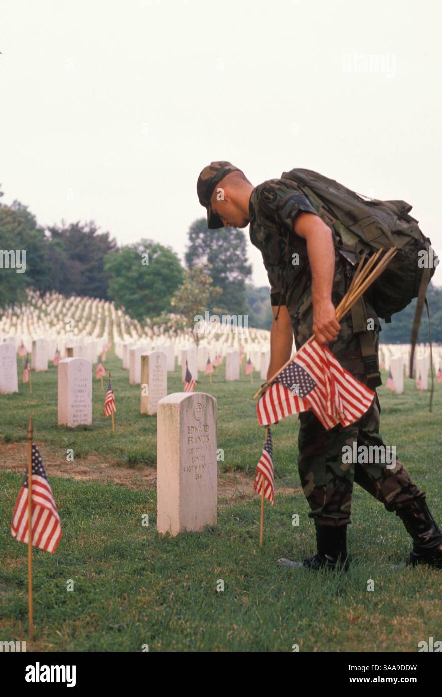May 30, 1987; Arlington, VA, USA; Arlington Cemetery: American military ...