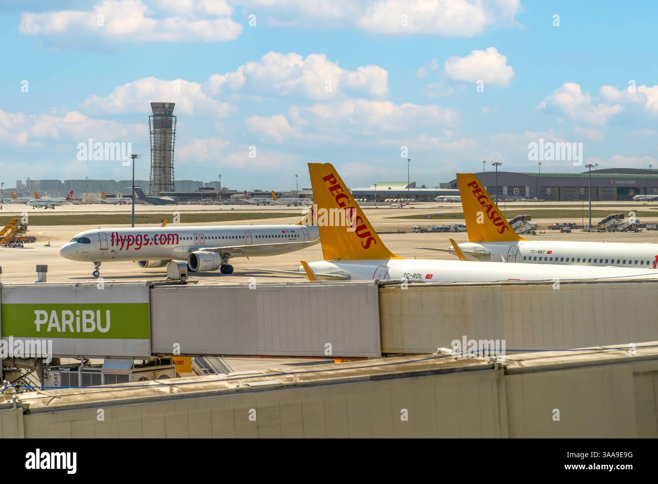 Sabiha Gokcen Airport, Istanbul, Turkey - March 14, 2025: Exterior of ...