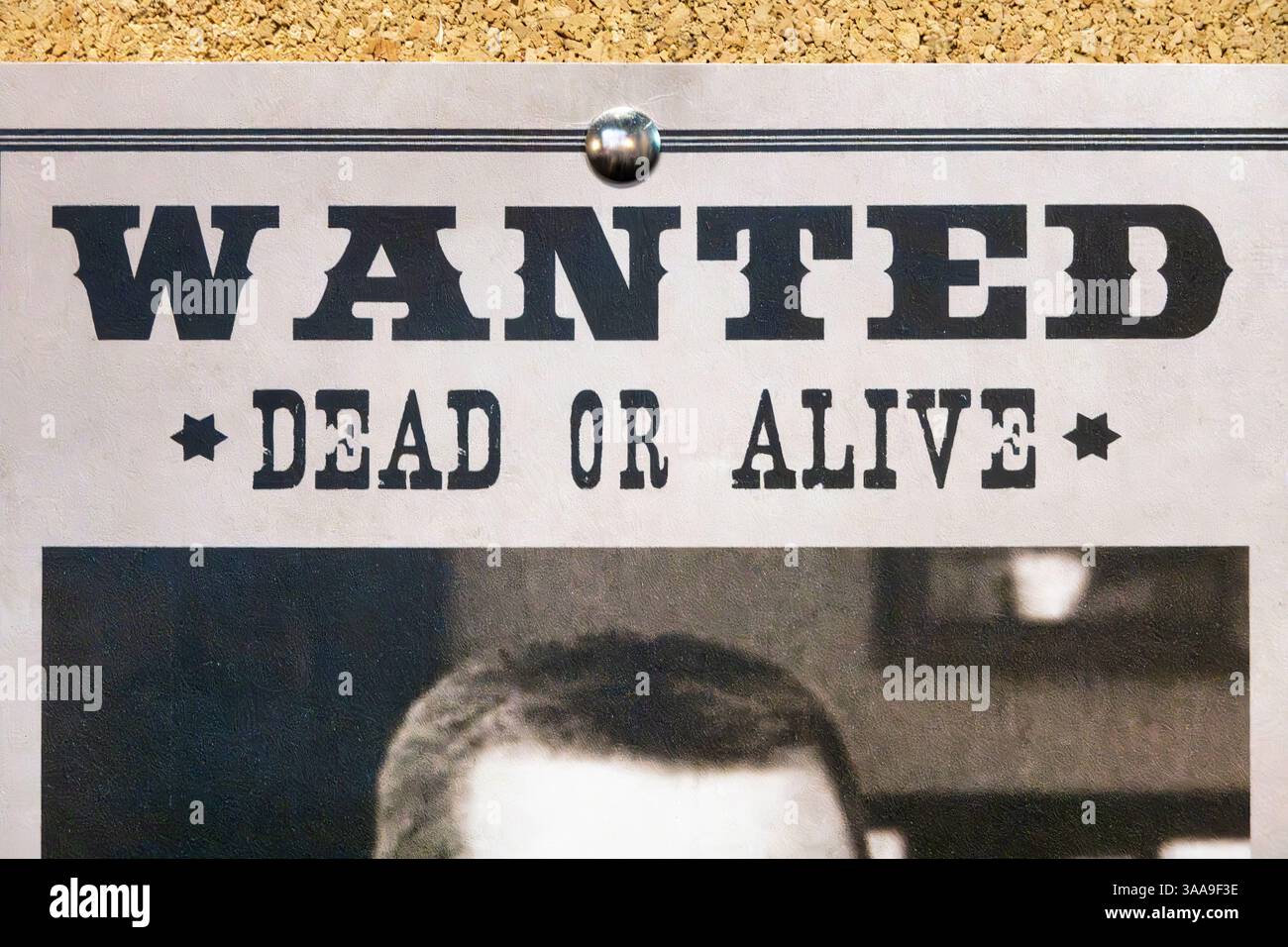 Vevey, Switzerland - January 2, 2025: Vintage Police warrant with the ...