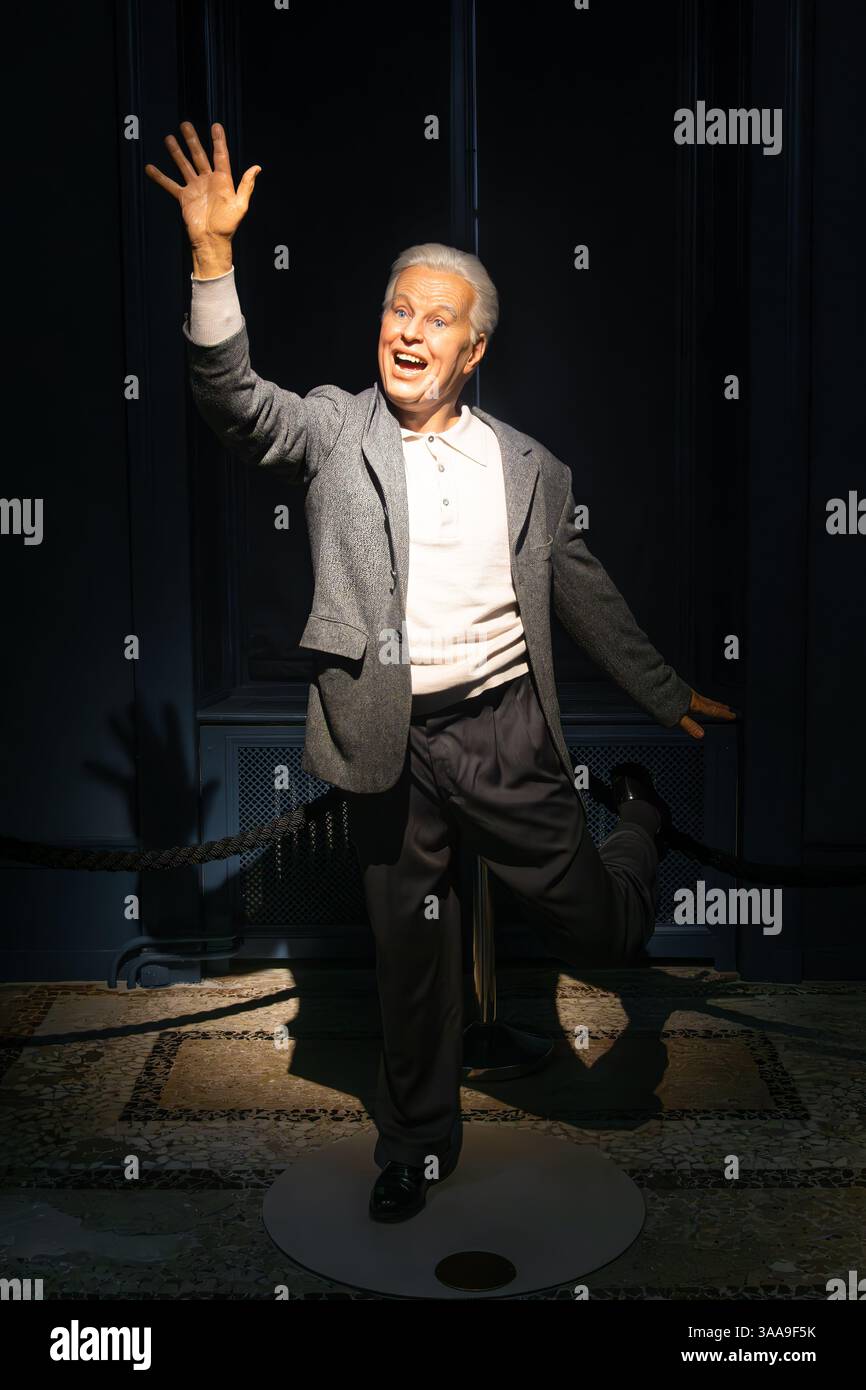Vevey, Switzerland - January 2, 2025: Wax statue of lifelike Charlie ...