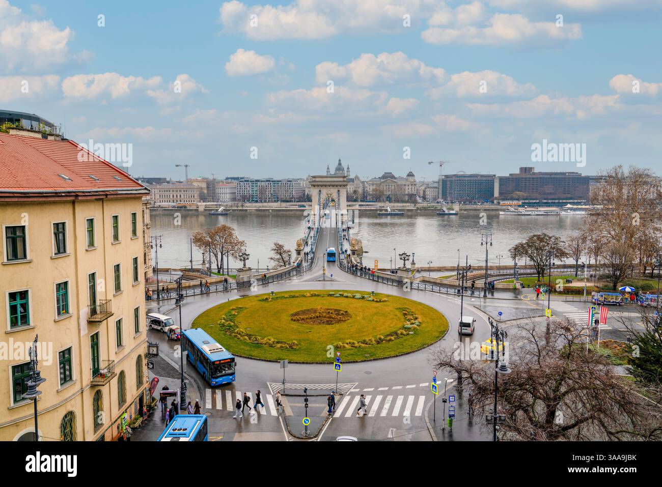 Budapest, Hungary - March 15, 2025: Adam Clark Square and Széchenyi ...