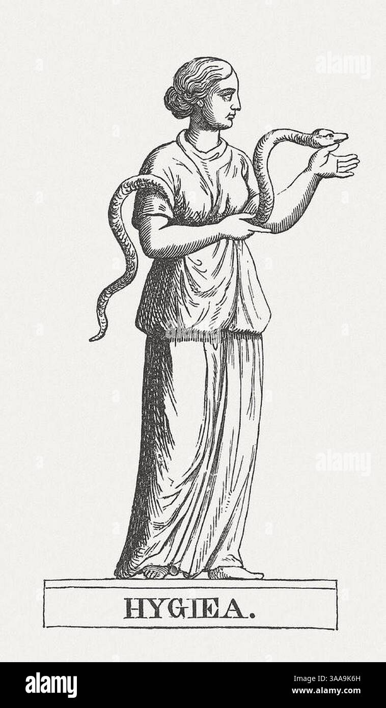 Hygiea - the Greek goddess of health, cleanliness and hygiene Stock ...