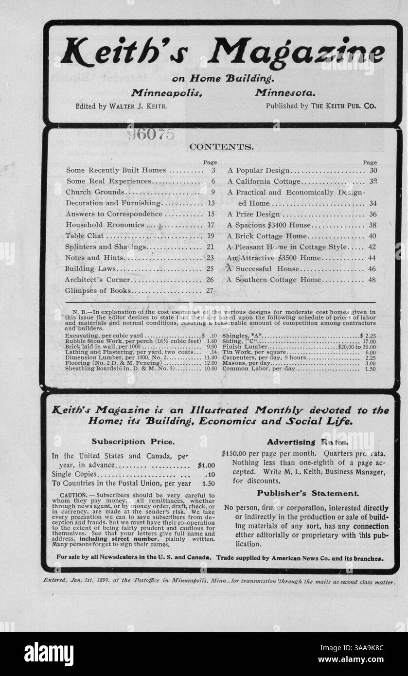 Keith's Magazine, published by architect Walter J. Keith in 1902 ...