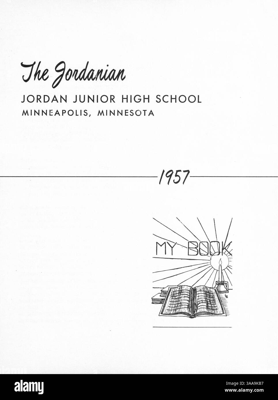 The 1957 jordanian yearbook captures the events hi-res stock ...