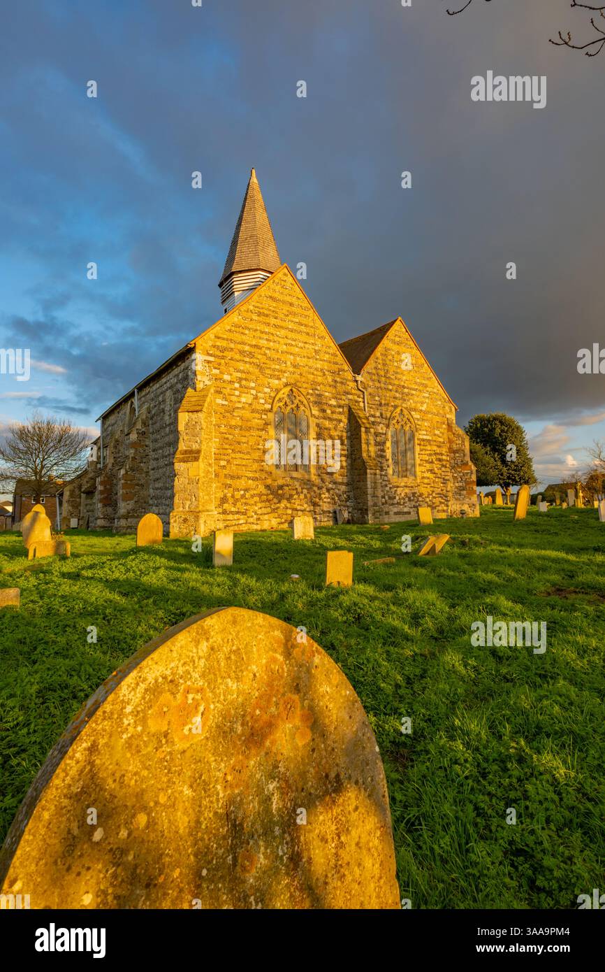 The church yard of St Marys church Lower Higham Kent Stock Photo - Alamy