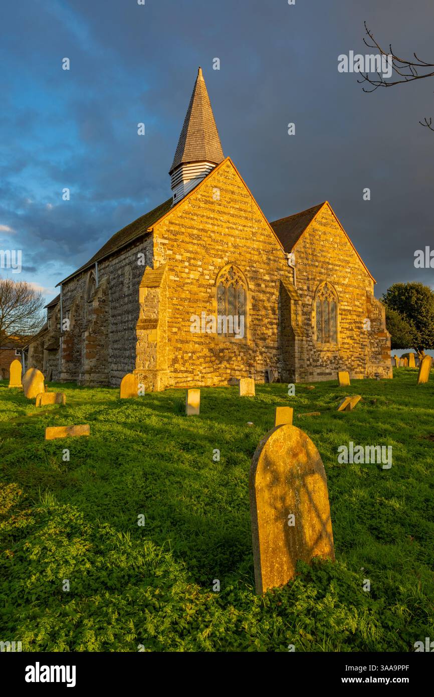 The church yard of St Marys church Lower Higham Kent Stock Photo - Alamy