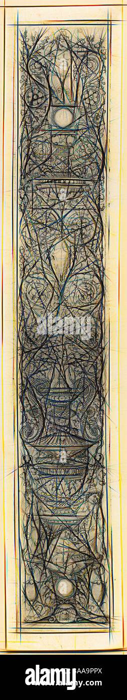 An intricate design featuring an array of abstract patterns and shapes ...